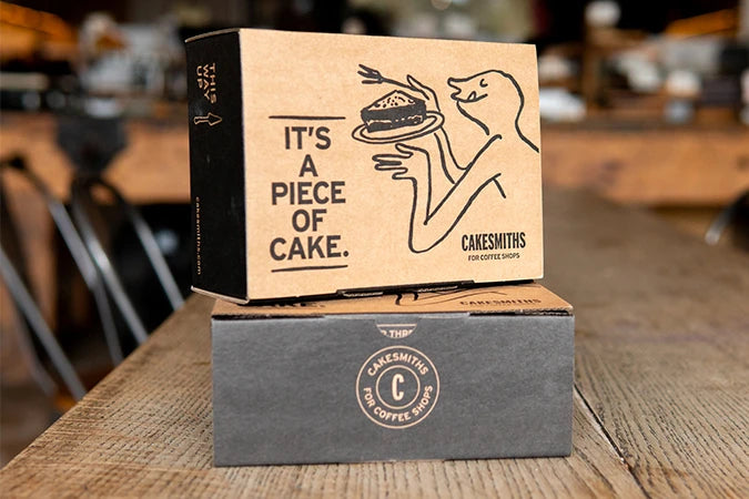 Three Slice Cake Box Branded | Cakesmiths Wholesale Bakery